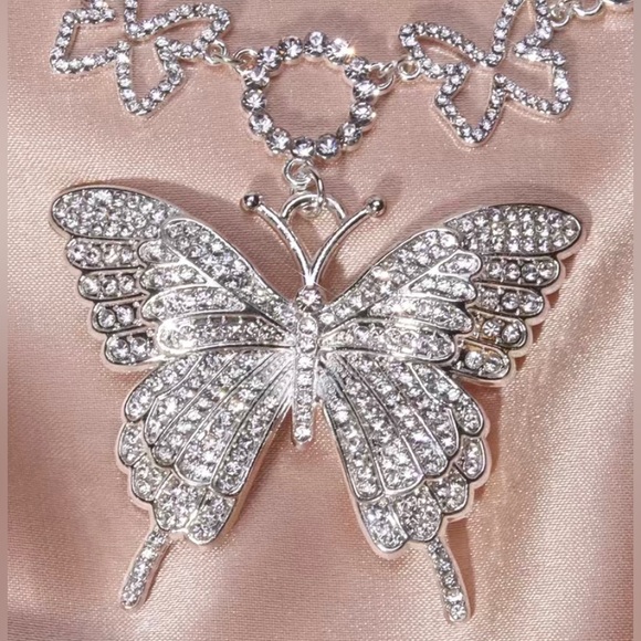 Jewelry | Butterfly Chain Large Butterfly Shape Pendant Adjustable ...